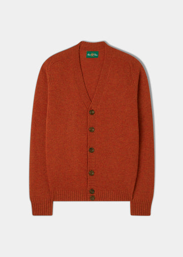 Kinloch Men's Shetland Wool Cardigan in Pale Oak – Alan Paine
