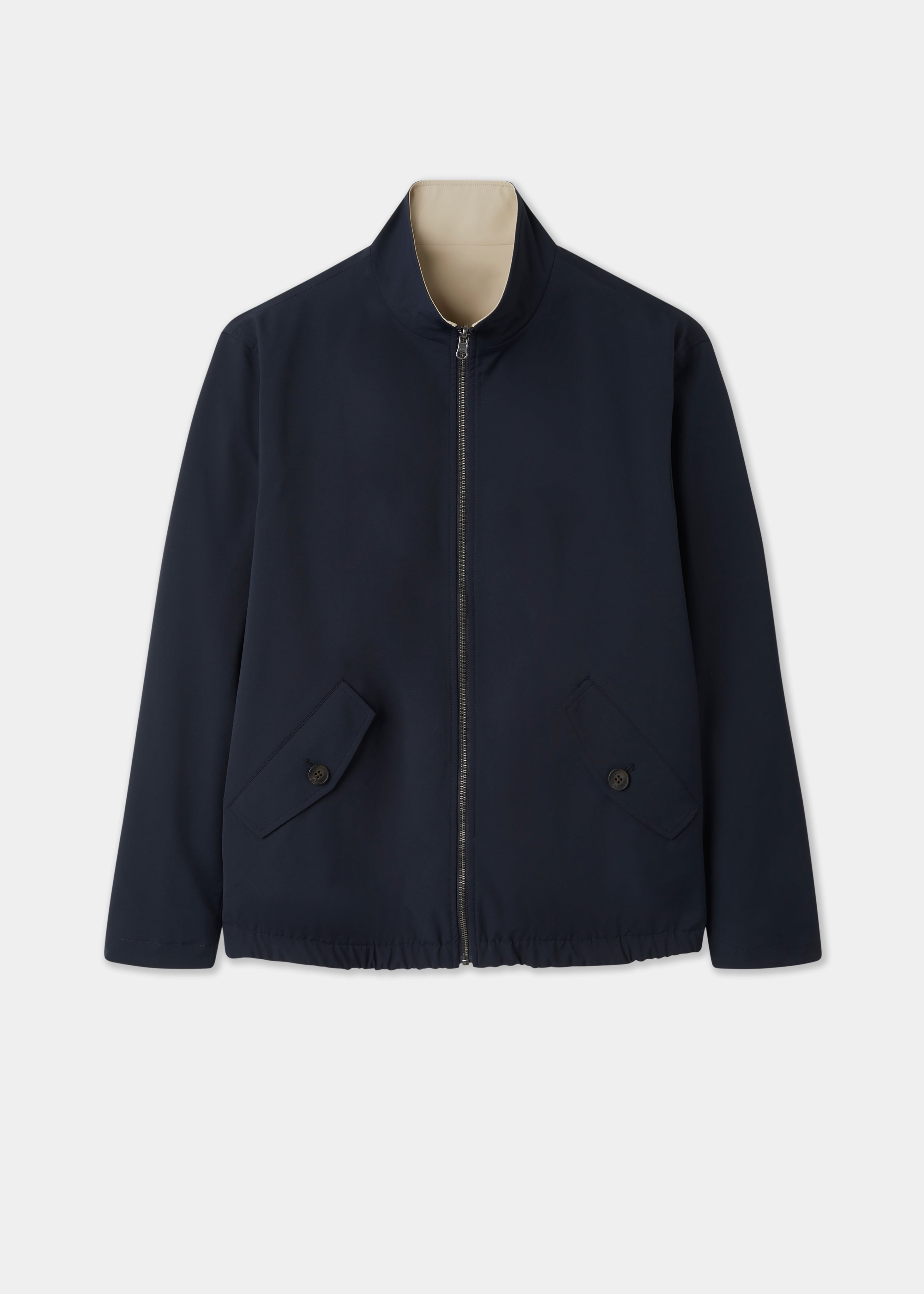 Lakeward Men's Reversible Bomber Jacket In Navy and Beige | AP – Alan Paine