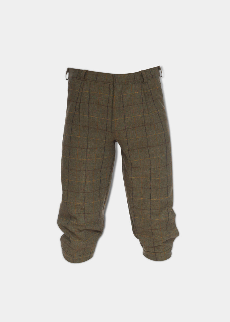 Rutland Men's Tweed Shooting Breeks In Dark Moss | Alan Paine